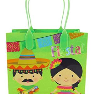 TINYMILLS Fiesta Themed Party Favor Bags Treat Bags, 12 Pack