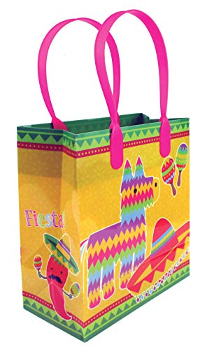 TINYMILLS Fiesta Themed Party Favor Bags Treat Bags, 12 Pack