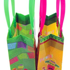 TINYMILLS Fiesta Themed Party Favor Bags Treat Bags, 12 Pack