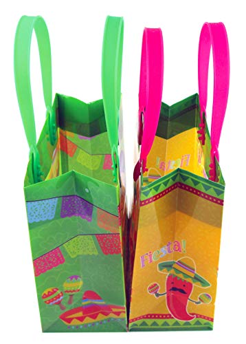 TINYMILLS Fiesta Themed Party Favor Bags Treat Bags, 12 Pack