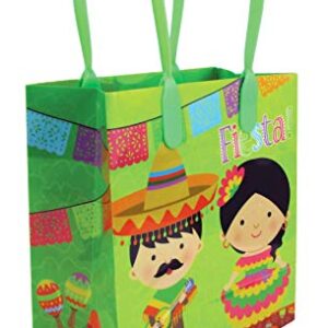 TINYMILLS Fiesta Themed Party Favor Bags Treat Bags, 12 Pack