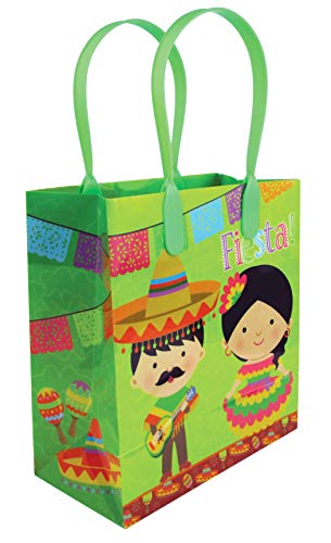 TINYMILLS Fiesta Themed Party Favor Bags Treat Bags, 12 Pack