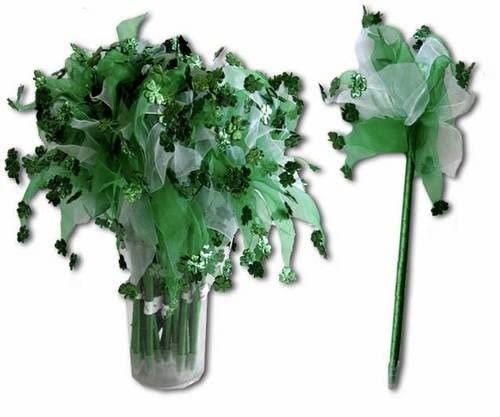 Hapros 24 Pack St Patricks Day Pens With Organza Ribbon - Great Party Favors And Accessories For St Patrick Themed Parties