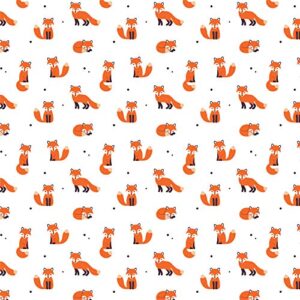 Stesha Party Fox Woodland Animal Gift Wrapping Paper - Folded Flat 30 x 20 Inch (3 Sheets)