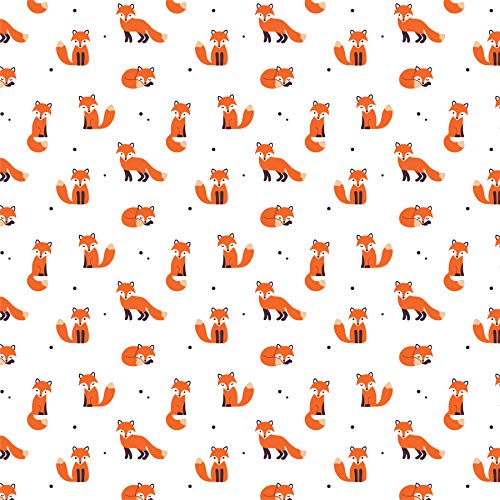 Stesha Party Fox Woodland Animal Gift Wrapping Paper - Folded Flat 30 x 20 Inch (3 Sheets)