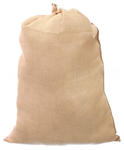 CleverDelights 30" x 40" Burlap Bags - 2 Pack - Heavy Duty Stitching