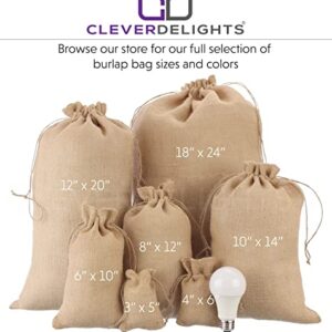 CleverDelights 30" x 40" Burlap Bags - 2 Pack - Heavy Duty Stitching