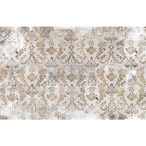 Prima Re-Design Decoupage Decor Tissue Paper 19"x30"-Washed Damask-REDTP-47742 Redesign Décor's Day Decorations Valentine Gifts,Easter Day Decorations,Kids Gifts,Mother Valentines Day Gift