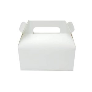 niceway 30 pack white gable gift boxes recycled kraft gift box candy treat boxes, small goodie gift boxes treat boxes for wedding, birthday party, baby shower 4.5×3.2×3.3 inches