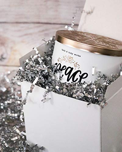 MagicWater Supply Crinkle Cut Paper Shred Filler (1/2 LB) for Gift Wrapping & Basket Filling - Silver Metallic