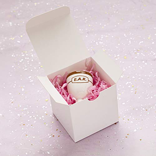 GEFTOL Small White Gift Box 100 Pack 3 x 3 x 3 inches Fold Box Paper Gift Box Bridesmaids Proposal Box for Bridal Birthday Party Christmas