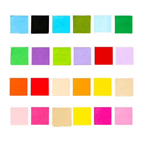 Exquiss 2400 Sheets Tissue Paper Squares 2 inch Bulk 24 Colors for Kids DIY Crafts Tissue Paper Flowers Tissue Paper Gift Wrapping Tissue Paper pom poms