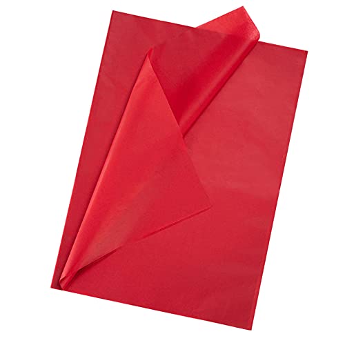 50 Sheets Red Tissue Paper for Gift Wrapping Paper,DIY Crafts ，Graduation Gift Wrapping, Gift Bags（27.5X 19inch）