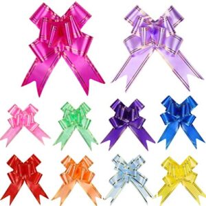 mmyqxi 80 pieces 5.5 inches diameter pull bows for gifts pull bows present wrapping pull bows with ribbon for wedding present baskets random color