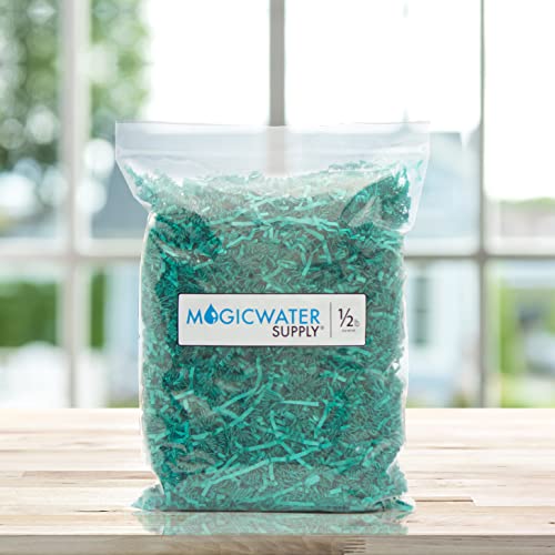 MagicWater Supply Crinkle Cut Paper Shred Filler (1/2 LB) for Gift Wrapping & Basket Filling - Teal