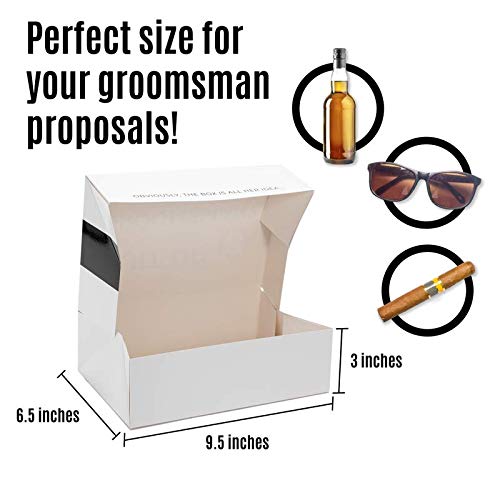 Pop Fizz Designs Groomsmen Box {10 pack} Groomsman Gift I Groomsmen Proposal Box | Groomsmen Gift Box Set | Will You Be My Groomsman? | Will You be My Best Man? | Tuxedo Style