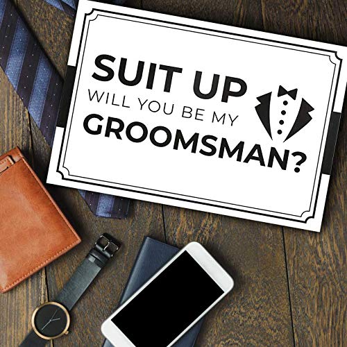 Pop Fizz Designs Groomsmen Box {10 pack} Groomsman Gift I Groomsmen Proposal Box | Groomsmen Gift Box Set | Will You Be My Groomsman? | Will You be My Best Man? | Tuxedo Style