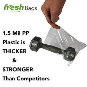 100 Clear Treat & Favor Bags | Ties Included | Great For Cake Pops, Candy, Gifts, Wedding or Party Favors | Food Safe Plastic | Stronger Than Cellophane | 1.5 Mils Thickness | 5.75" x 7.75"