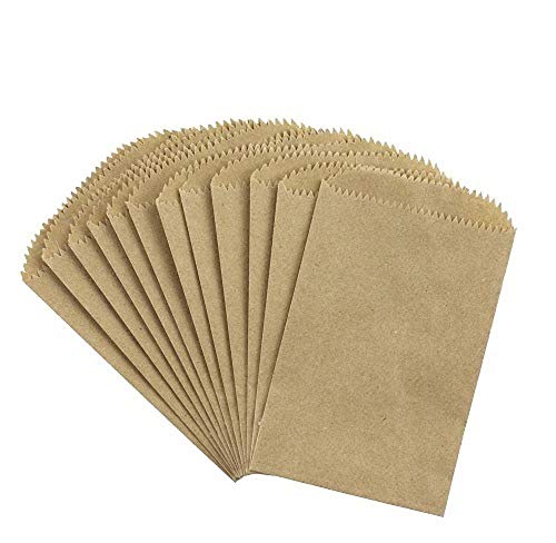 RJ Displays-Brown Kraft Flat Merchandise & Packaging Bags- Pack of 50 Bags Size-10" x 13" Inches