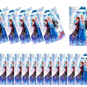 30 Packs,Cute Frozen Princess Party Gift Bags Candy Treat Gift Bags,Birthday Party Supplies Gift Bags,Kids Party Frozen Princess Themed Party Gift Bags,Birthday Decoration Gift, 9.84*6.7in (25*17cm)