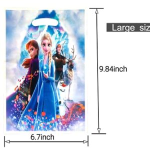 30 Packs,Cute Frozen Princess Party Gift Bags Candy Treat Gift Bags,Birthday Party Supplies Gift Bags,Kids Party Frozen Princess Themed Party Gift Bags,Birthday Decoration Gift, 9.84*6.7in (25*17cm)