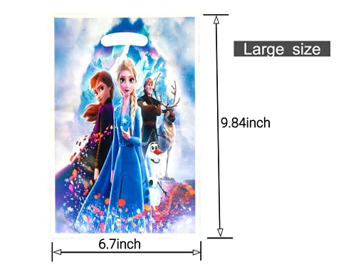 30 Packs,Cute Frozen Princess Party Gift Bags Candy Treat Gift Bags,Birthday Party Supplies Gift Bags,Kids Party Frozen Princess Themed Party Gift Bags,Birthday Decoration Gift, 9.84*6.7in (25*17cm)