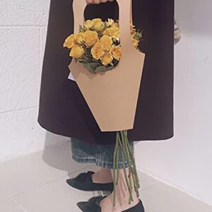 Exasinine 20 Pcs Hanging Kraft Paper Bouquet Flower Paper Bags Gift Bags for Home Decoration