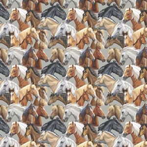 Stesha Party Horse Lover Gift Wrapping Paper - Folded Flat 30 x 20 Inch - 3 Sheets