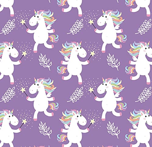 Stesha Party Unicorn Wrapping Paper Girl Birthday Present Gift Wrap, 30 x 20 Inch (3 Sheets)