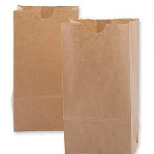 Pack of 500 Bags (Brown, 4) 2 LB Paper Lunch Bags, Grocery Bags, Durable Kraft Paper Bags