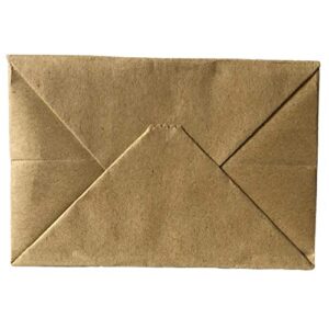 JSF Kraft Paper Bags With Handle 50-Pack Recyclable Brown Paper Bags Gift Bags Small Size Ideal For Birthday Wedding As Party Favors Bags-Size 6.9 * 2.4 * 3.5 in