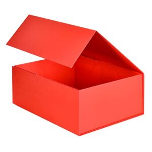 BEISHIDA Large Gift Box Gift Boxes with Lids for Presents Present Box Birthday Gift Boxes with Magnetic Closure Lid for Christmas, Wedding Gifts Valentine's, (Red, 11.2x8.8x4.4")