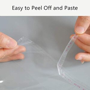 200ct Clear Plastic Bags Clear Resealable Cellophane Bags 5.5"x6.7"-1.4 mils Thick Self Sealing OPP Cello Bags for Bakery Cookies Bags Candle, Jewelry, Soap, Prints, Photos, Cards, Decorative Wrappers