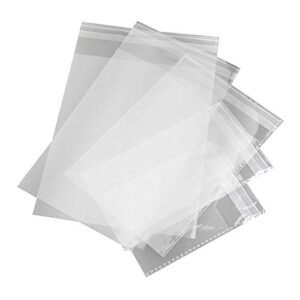 200ct Clear Plastic Bags Clear Resealable Cellophane Bags 5.5"x6.7"-1.4 mils Thick Self Sealing OPP Cello Bags for Bakery Cookies Bags Candle, Jewelry, Soap, Prints, Photos, Cards, Decorative Wrappers