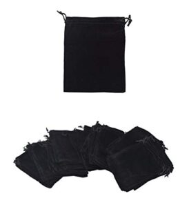 mandala crafts velvet drawstring bags 2×3 for velvet gift bags – black velvet bags with drawstrings 2×3 inch – 100 pcs velvet pouches for velvet jewelry bags