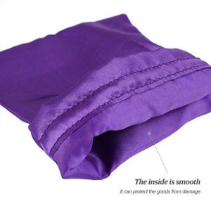 Boshen 25PCS Satin Gift Bags 6.7"x9" Jewelry Candy Pouches Drawstring Pouch Wedding Birthday Party Xmas Halloween Festival Favor DIY Bags - Purple