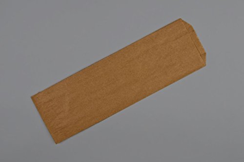 A1 Bakery Supplies 100 Pack Brown Kraft Natural Gussett Paper Bags Pint Size Liquor Wine Paper Bags Sub Paper Bag (Natural Kraft, 5 x 3 1/2 x 18)