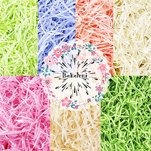 Easter Grass Basket Filler 1LB Recyclable Paper Shred Crinkle Shredded Paper for Easter Basket Stuffers Gift Wrapping & Basket Filling (Green)