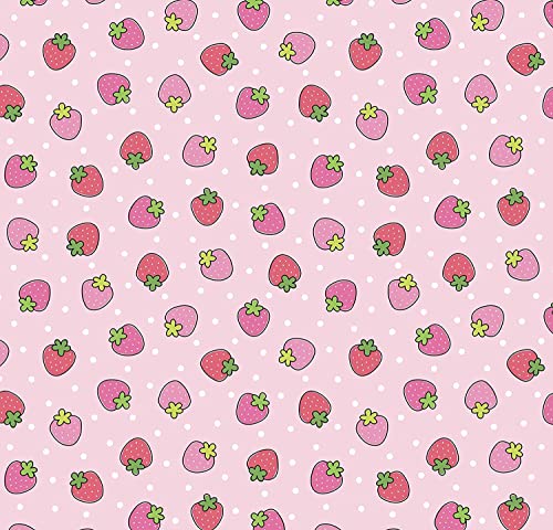 Strawberry Party Gift Wrapping Paper - Folded Flat 30 x 20 Inch (3 Sheets)