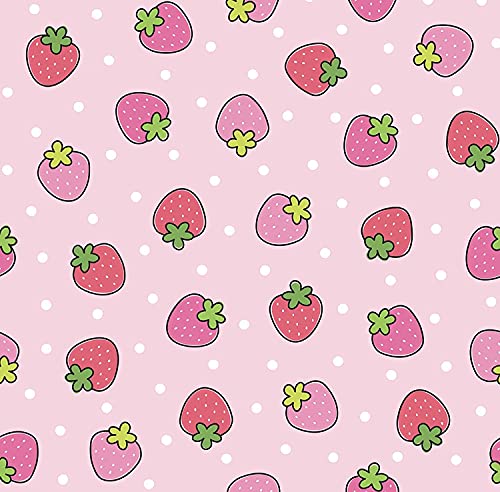 Strawberry Party Gift Wrapping Paper - Folded Flat 30 x 20 Inch (3 Sheets)