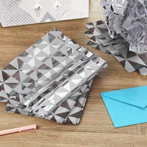 Hallmark Signature Tissue Paper (Silver Foil with Geometric Design)