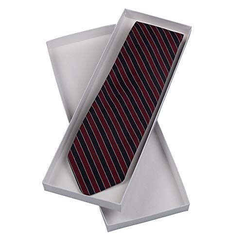 JAM PAPER Glossy Tie Box - 14 1/4 x 4 3/4 x 3/4 - White - Sold Individually