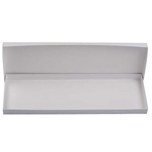 JAM PAPER Glossy Tie Box - 14 1/4 x 4 3/4 x 3/4 - White - Sold Individually