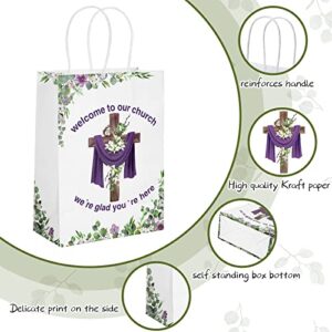 18 Pcs First Communion Gifts for Boys and Girls Large Gift Bags Baptism Gift Wrap Bags Religious Party Favor Gift for Baby Shower Christ Church Religious Christening Events