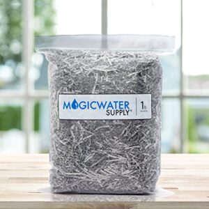 MagicWater Supply Crinkle Cut Paper Shred Filler (1 LB) for Gift Wrapping & Basket Filling - Slate Gray