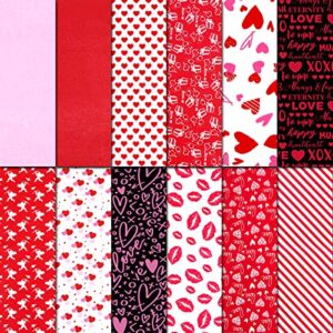 120 sheets tissue paper gift wrapping paper 12 design red heart pattern decorative paper art tissue for mother’s day wedding birthday baby shower gift bag decoration