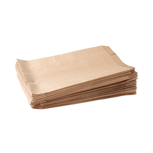 Z ZICOME Flat Brown Kraft Paper Bags, 4" x 6", 100 Pcs