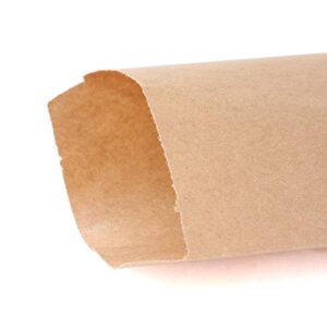 Z ZICOME Flat Brown Kraft Paper Bags, 4" x 6", 100 Pcs