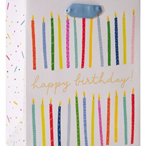 Papyrus Birthday Gift Bags with Tissue Paper, Balloons and Candles (2 Bags, 1 Large 13", 1 Medium 9", 8-Sheets)