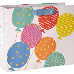 Papyrus Birthday Gift Bags with Tissue Paper, Balloons and Candles (2 Bags, 1 Large 13", 1 Medium 9", 8-Sheets)